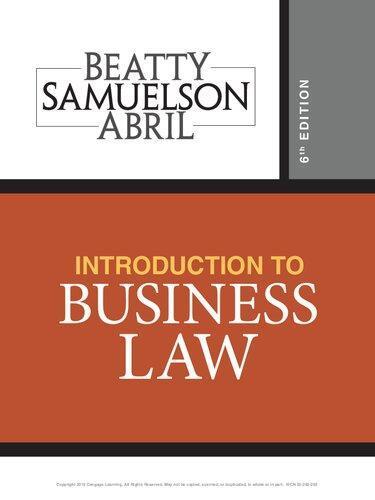 Introduction To Business Law 6Th Edition – GIFTSQUALITY LTD