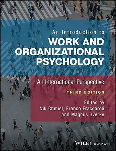 An Introduction To Work And Organizational Psychology An International ...