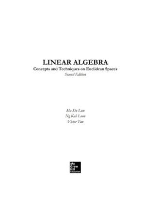 Linear Algebra: Concepts and Techniques on Euclidean Spaces – GIFTSQUALITY LTD