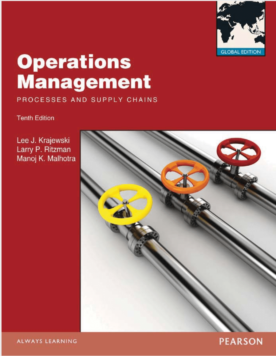 Operations Management Processes And Supply Chains 10Th Edition ...
